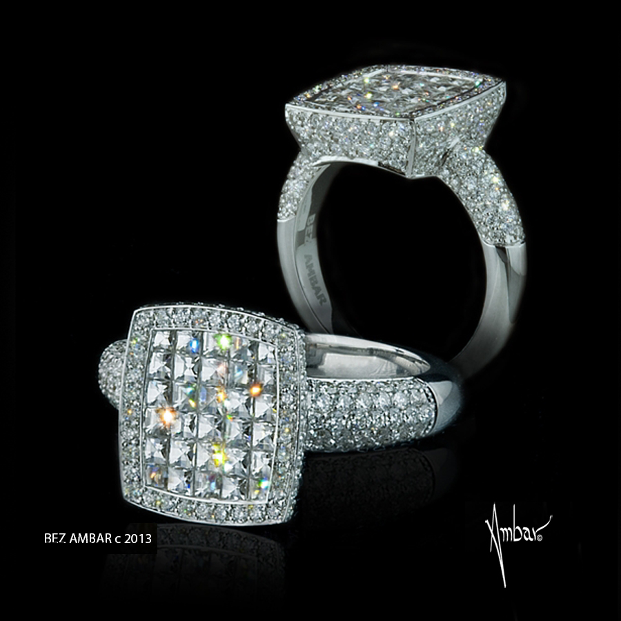 Women Diamond Cluster Rings -Small Matrix