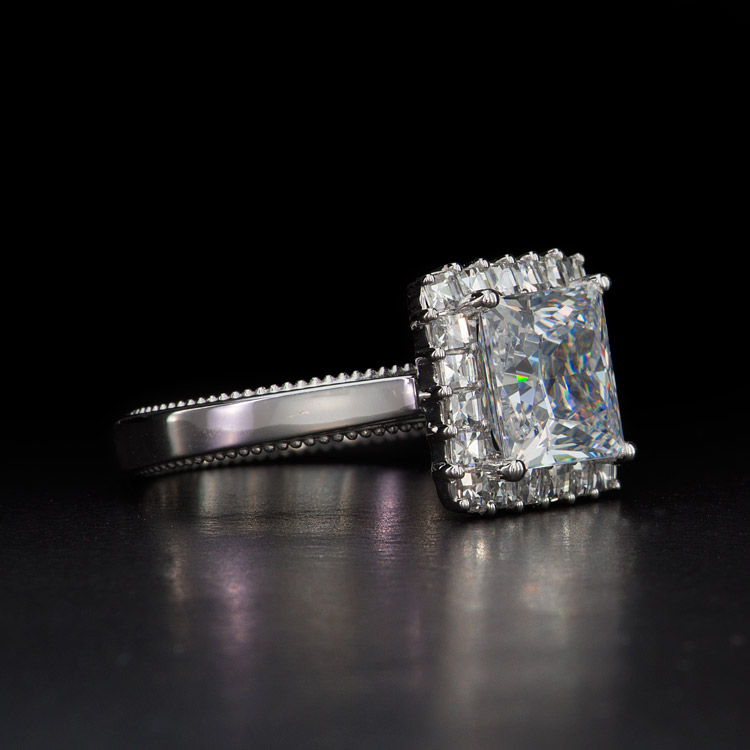 Blaze Framed Princess Cut Diamond Ring by Bez Ambar